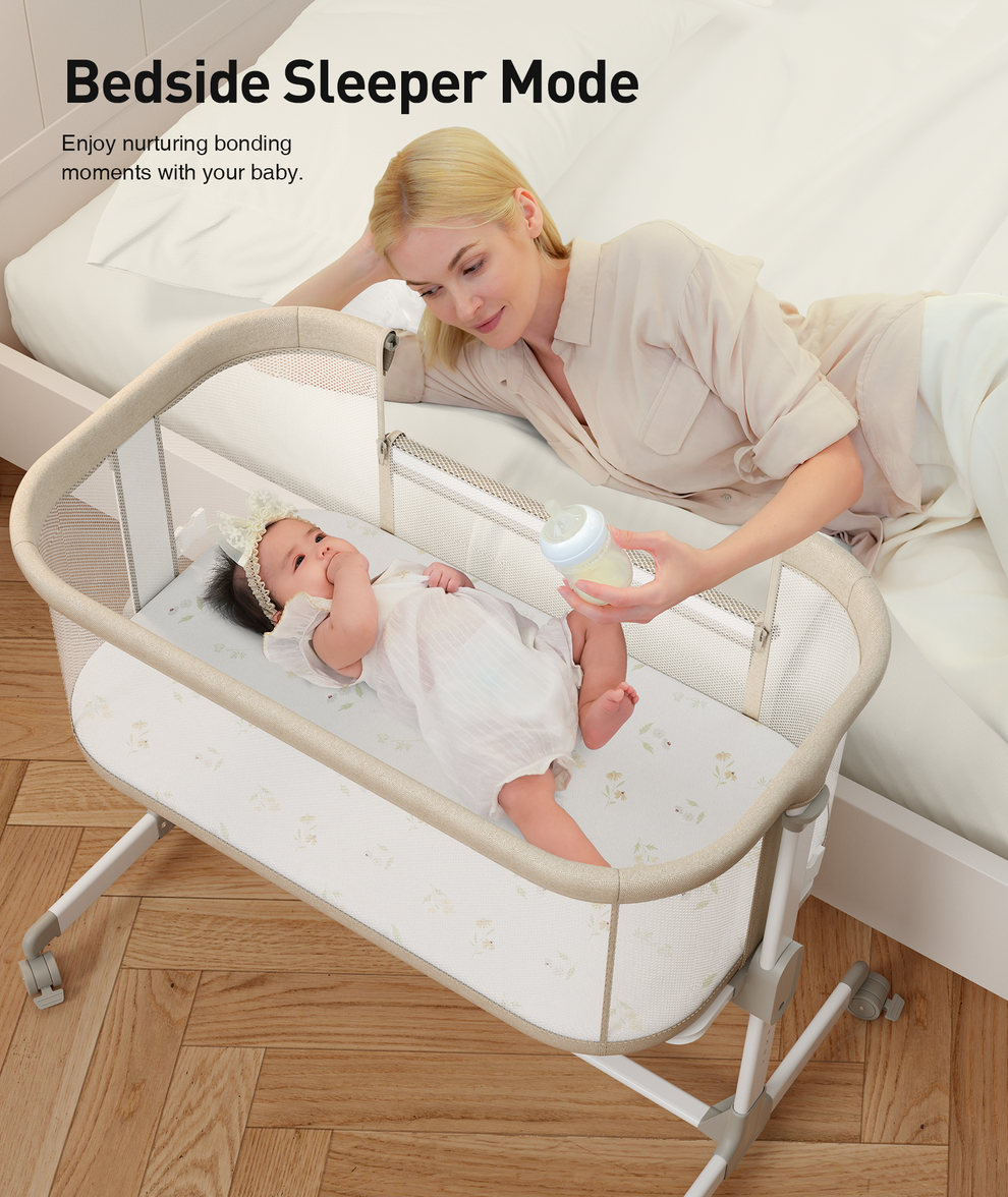 Fodoss Baby Bassinets Bedside Sleeper - All Mesh Bedside Bassinet with – fodoss